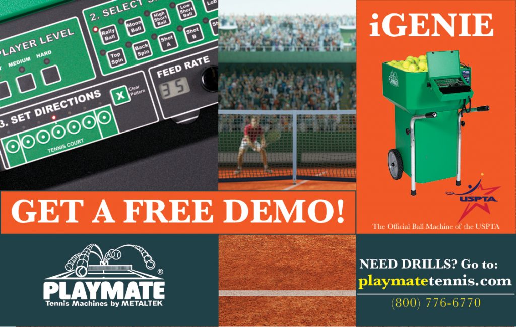 Tennis Ball Machine, Commercial, Portable, Battery - PLAYMATE Tennis